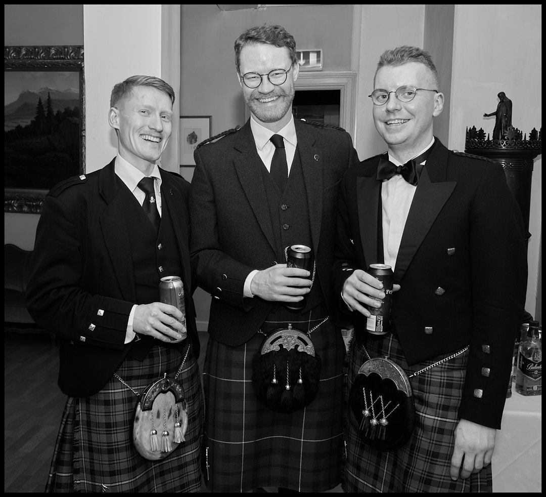 Three happy chappies – Monochromia